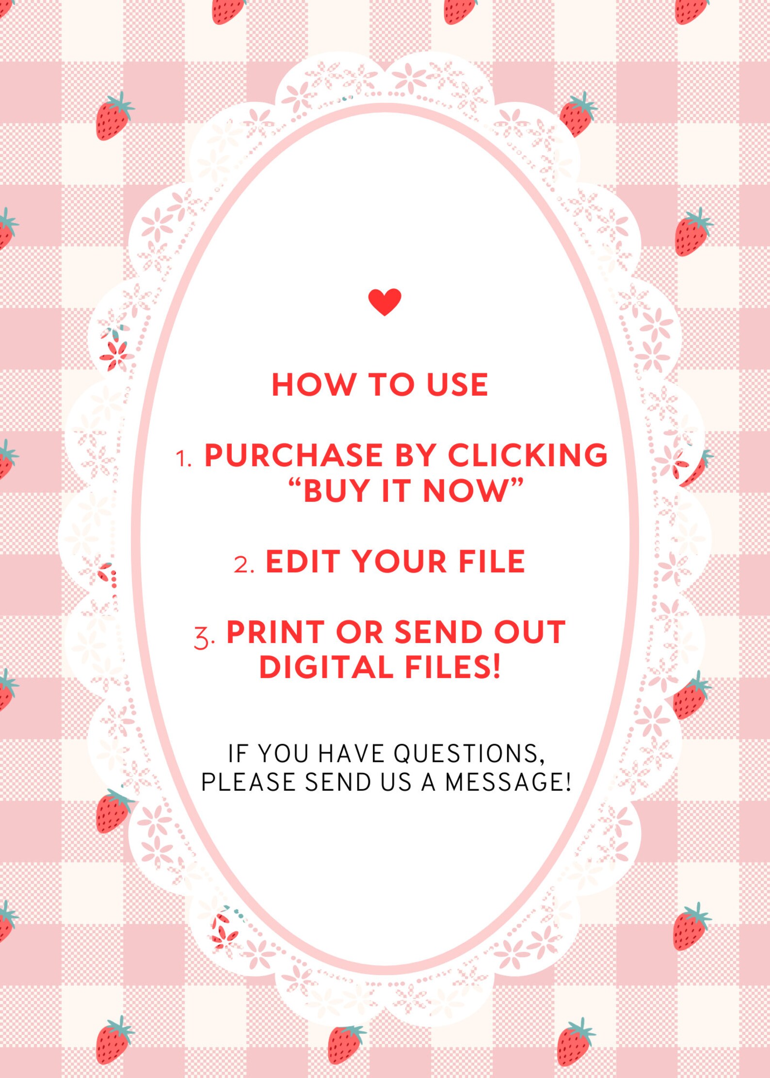 Strawberry Themed Party Food Labels - Etsy