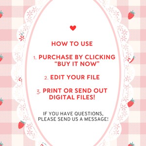 Strawberry Themed Party Food Labels - Etsy