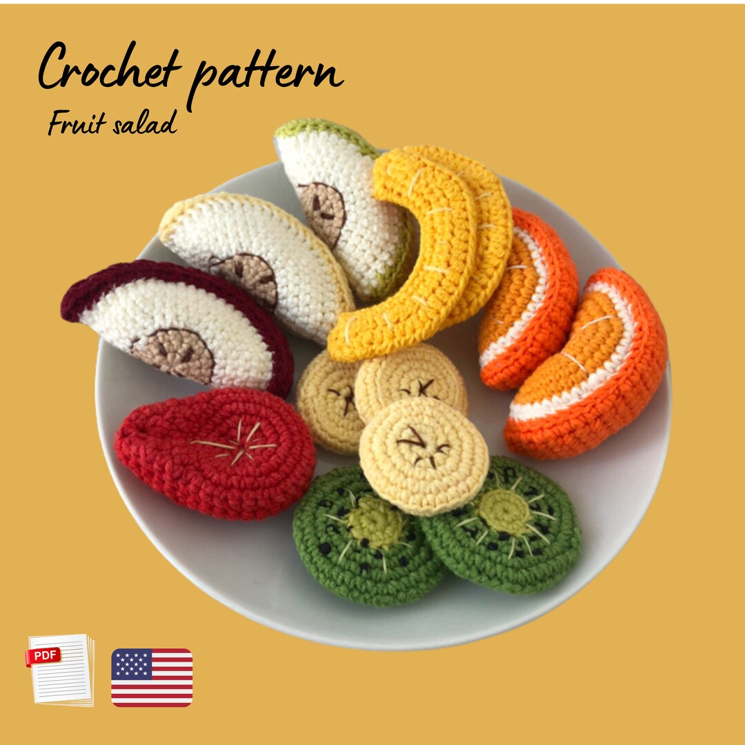 Fruit Salad Crochet Pattern. Fruits Crochet Pattern. Amigurumi Fruits ...