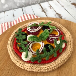 Crochet Pattern Pizza, Crochet Italy Set Patter. Crochet Food Pattern ...