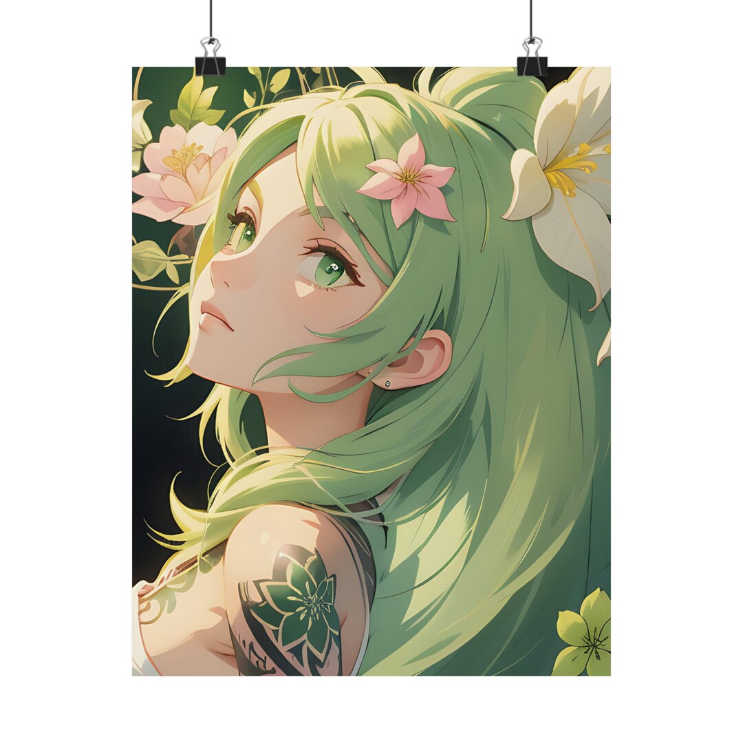 Pretty Anime Girl, Cute Girl, Poster, Cool Poster, Pretty Poster, Matte ...