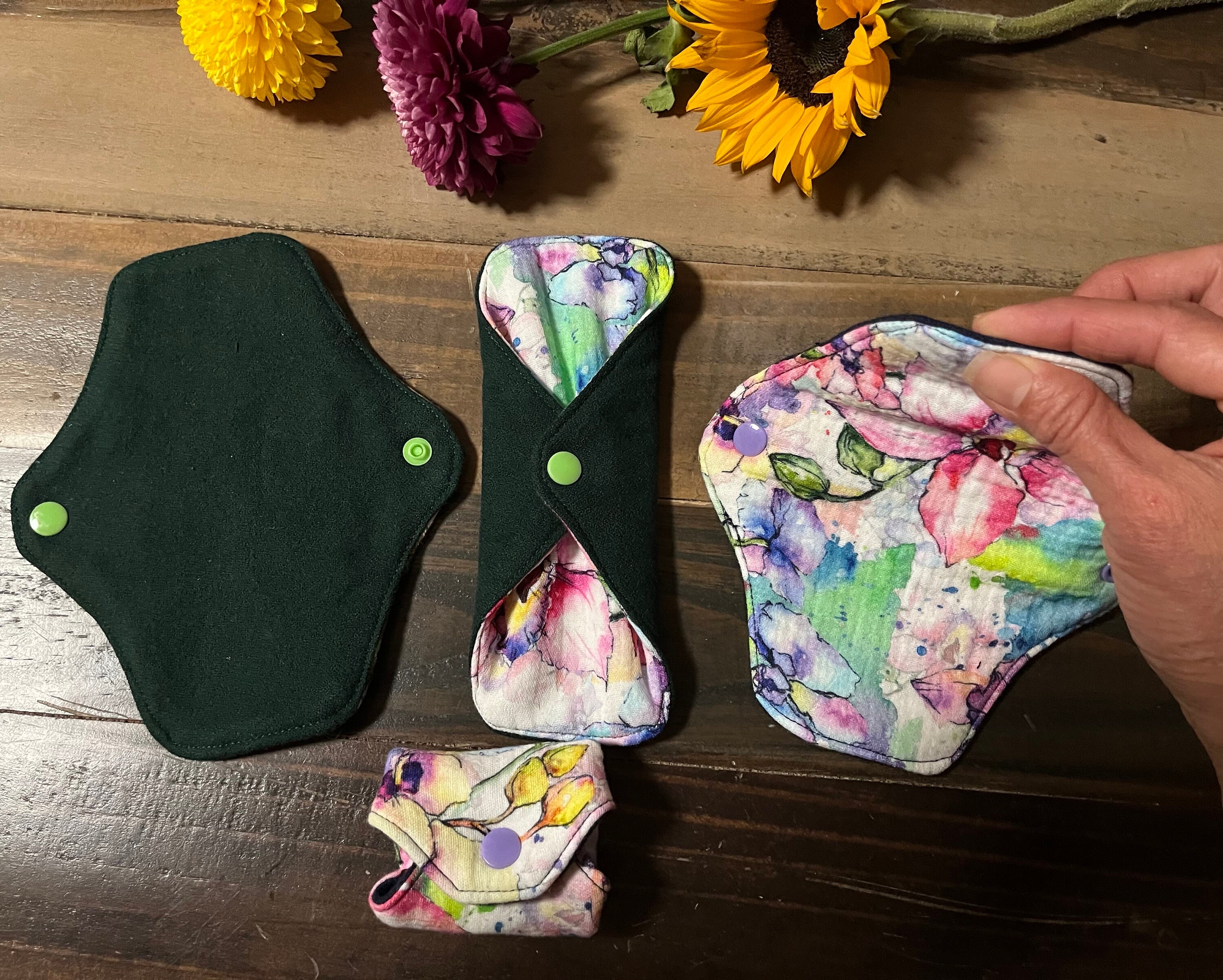 Organic Cotton Flannel Panty Liners, Very Soft Reusable Pads, Super ...