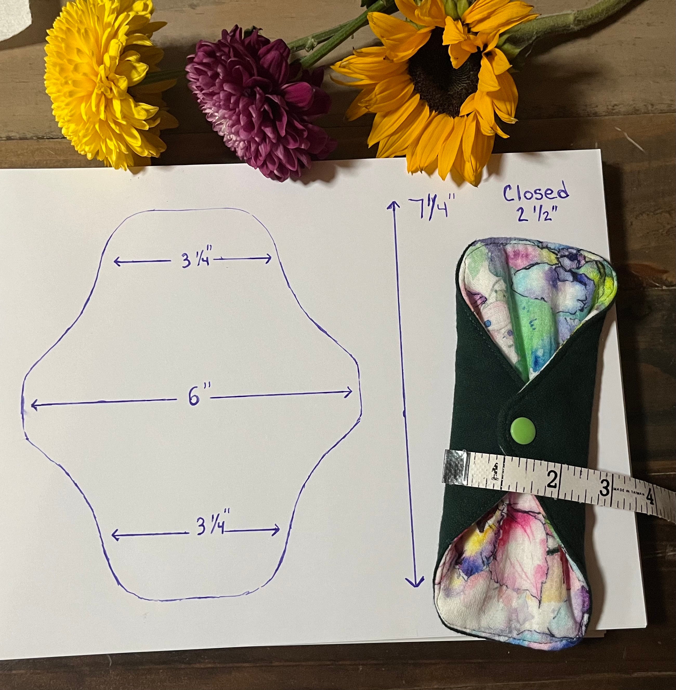 Organic Cotton Flannel Panty Liners, Very Soft Reusable Pads, Super ...