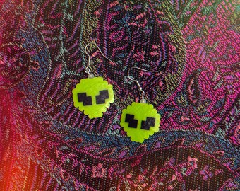 Lightning Bolt Mini Perler Melt Bead Earrings - Etsy
