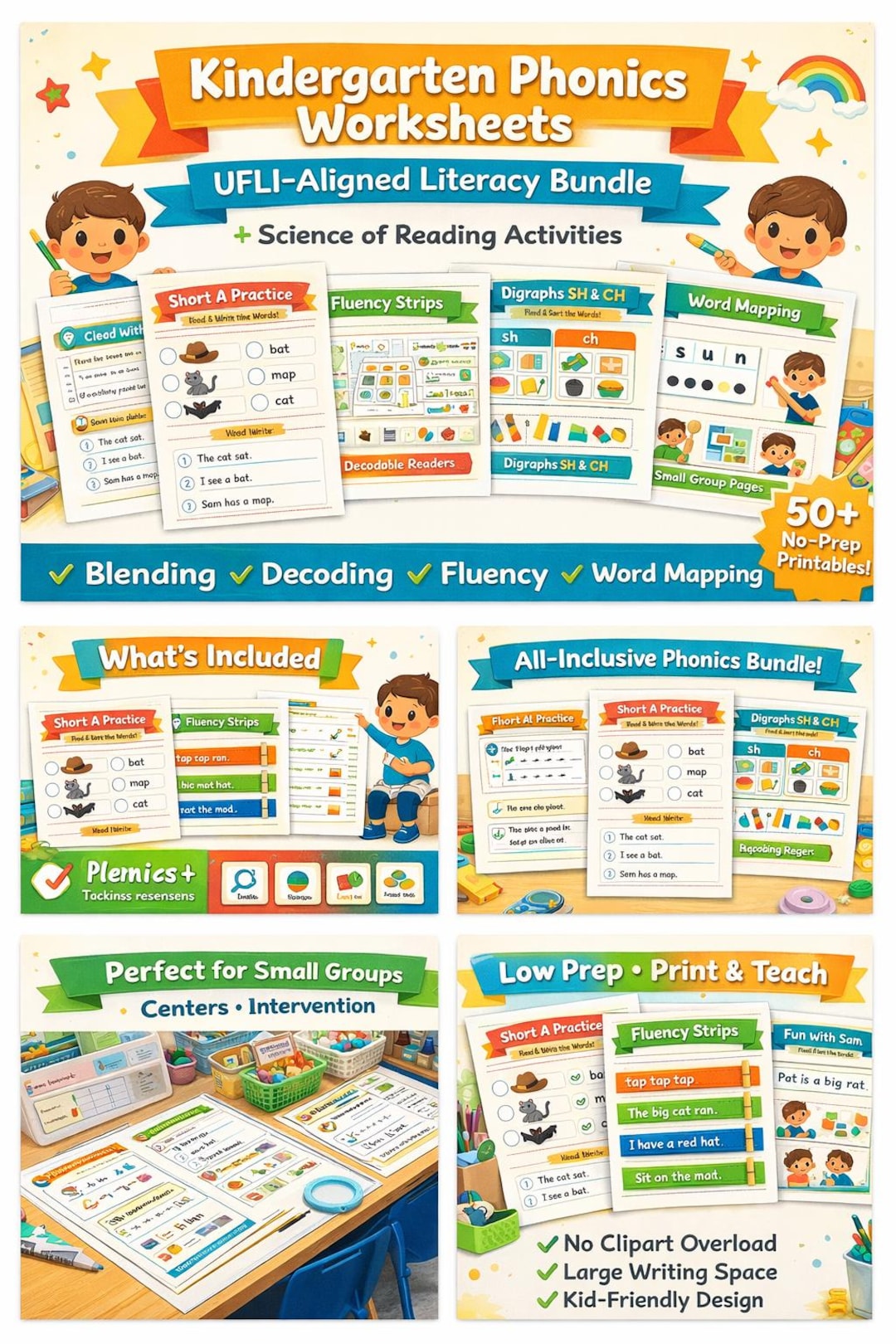 Kindergarten Phonics Worksheets | Ufli-aligned Literacy Activities ...