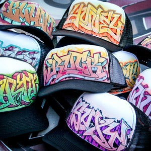 Custom, Hand-painted Graffiti Hats - Etsy