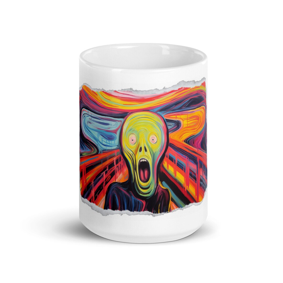 The Scream Art Large Mug Coffee Tea Lover Gift, Cup for Him Her ...
