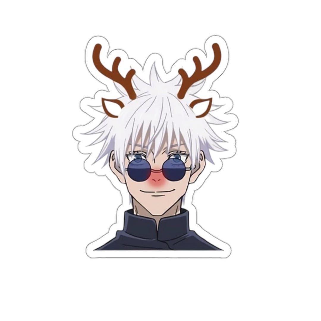 Christmas Gojo Sticker, Kiss-cut Stickers, JJK, Anime, Cute Gift, Gojo ...