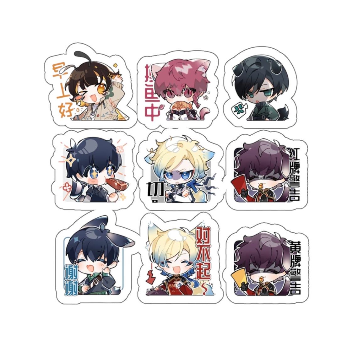 9 in 1 Blue Lock Sticker, Cute Sticker, Anime Sticker, Isagi, Bachira ...