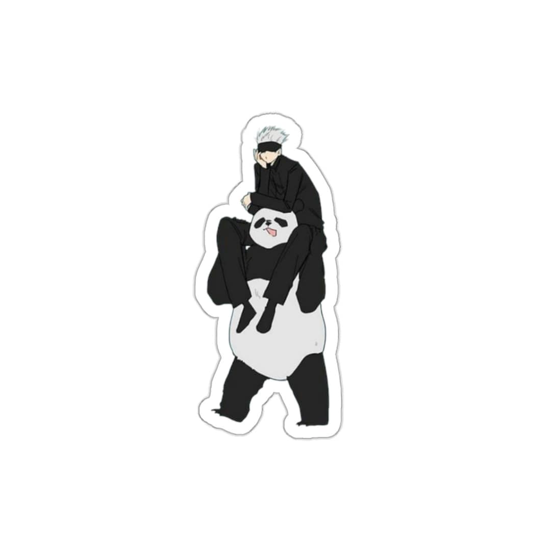 Gojo and Panda JJK Anime Sticker: Glossy Vinyl Kiss-cut - Etsy