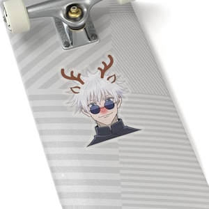 Christmas Gojo Sticker, Kiss-cut Stickers, JJK, Anime, Cute Gift, Gojo ...