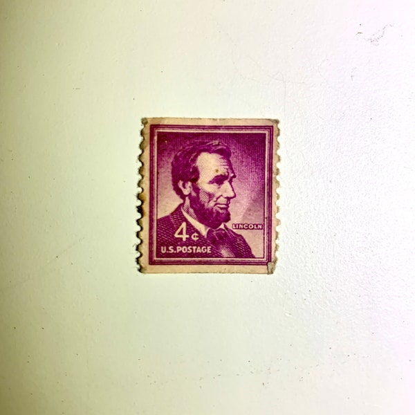 Lincoln 4 Cent Stamp - Etsy