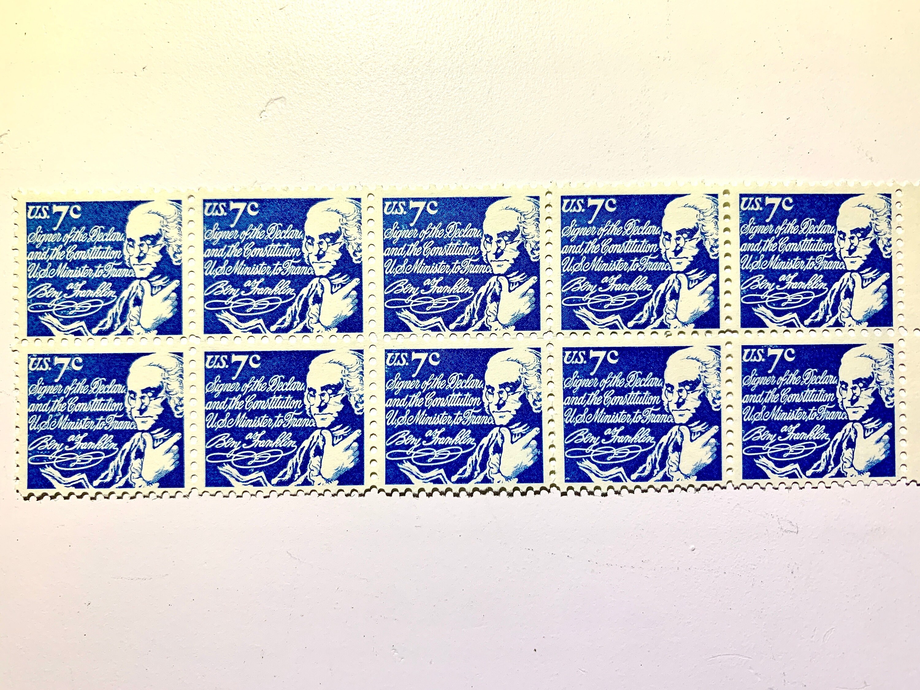 1972 Benjamin Franklin 7-cent Stamps (U.S. Stamp #1393D) | New | Unused ...