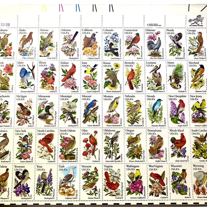 Vintage Bird Stamps - Etsy