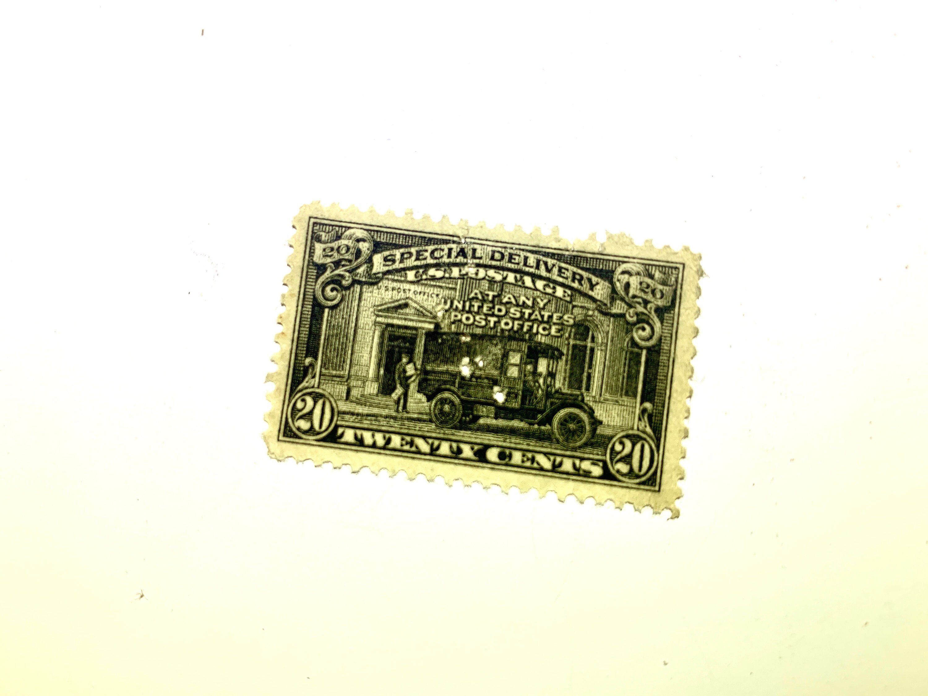 1925 Post Office Truck Special Delivery 20-cent Stamp U.S. Stamp E14 - Etsy