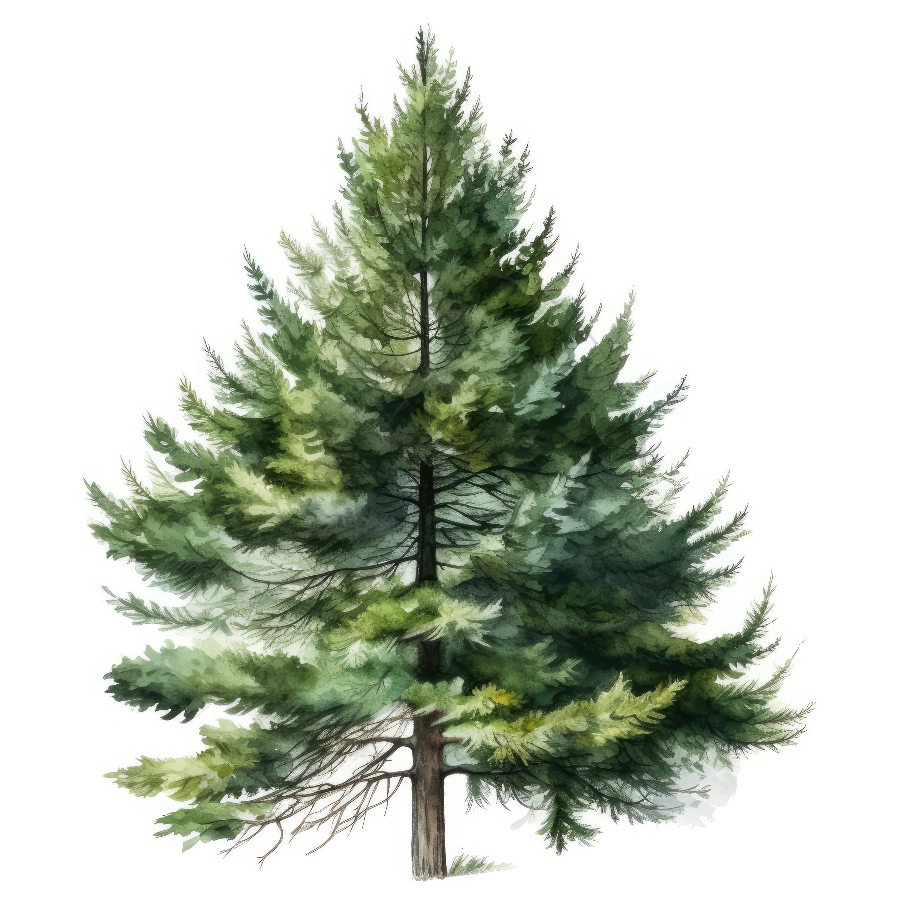 15 Pine Tree Clipart, Watercolor Forest Clip Art, Pine Tree Forest ...