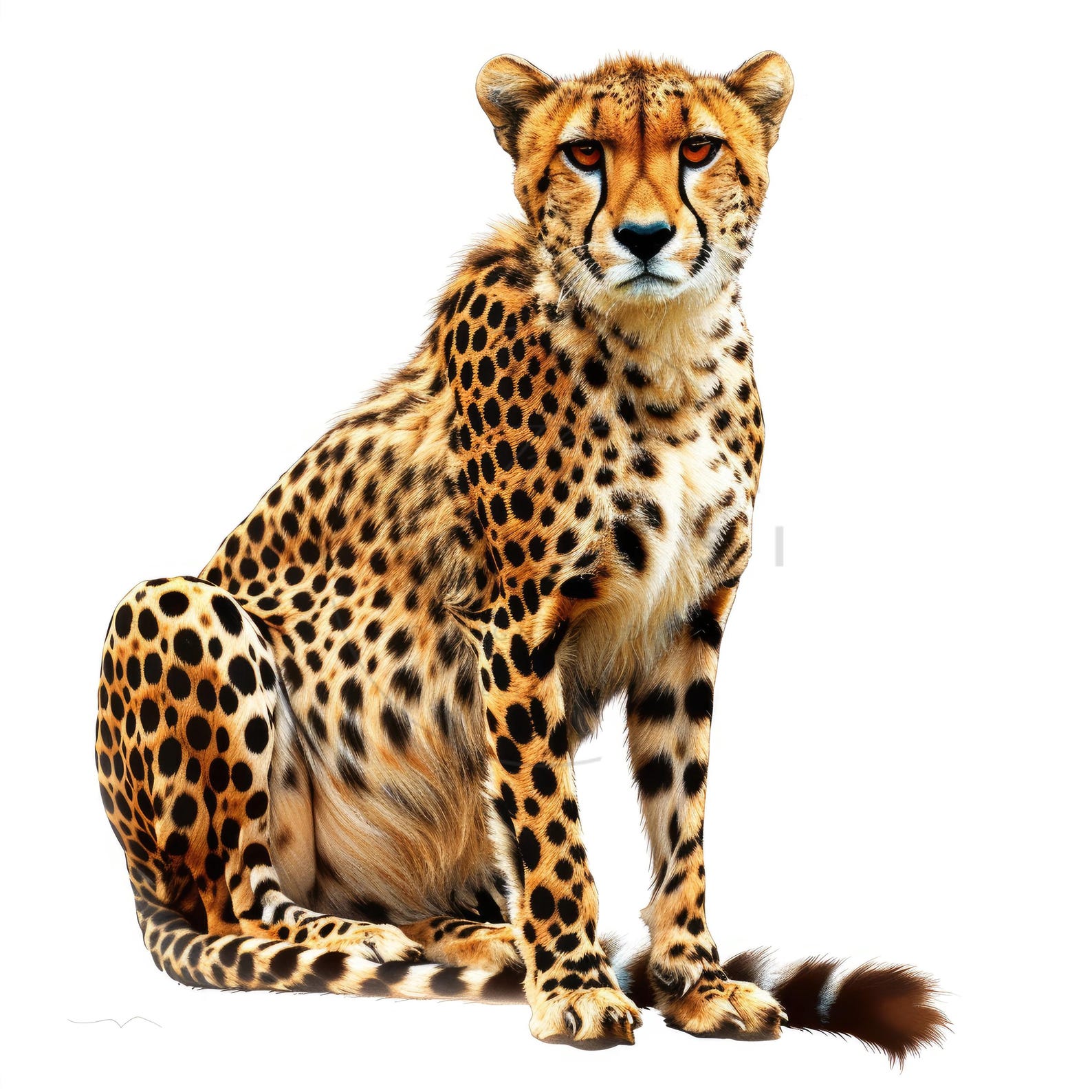 10 Cheetah Clipart, Watercolor Cheetah Print, Safari Animal Clipart ...