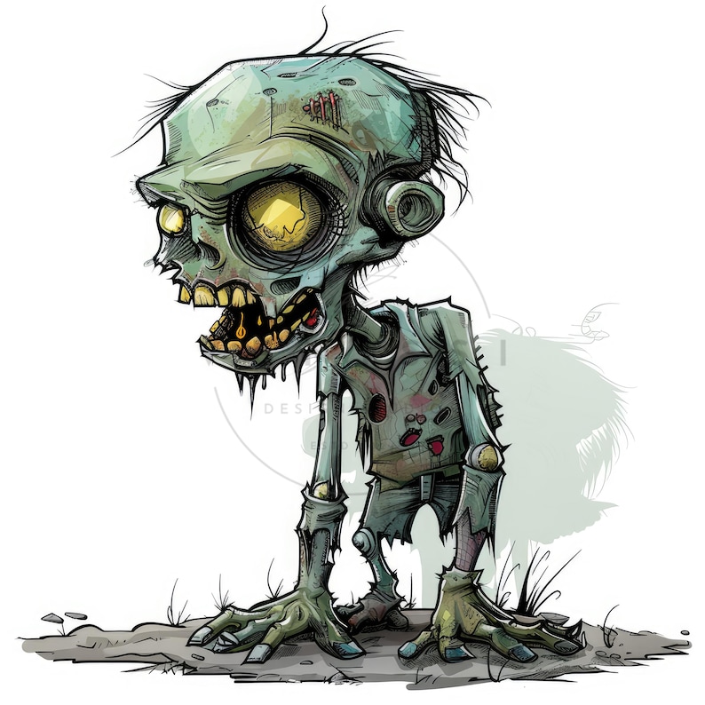 19 Zombie Clipart, Halloween Zombie Clip Art, Printable High Quality ...