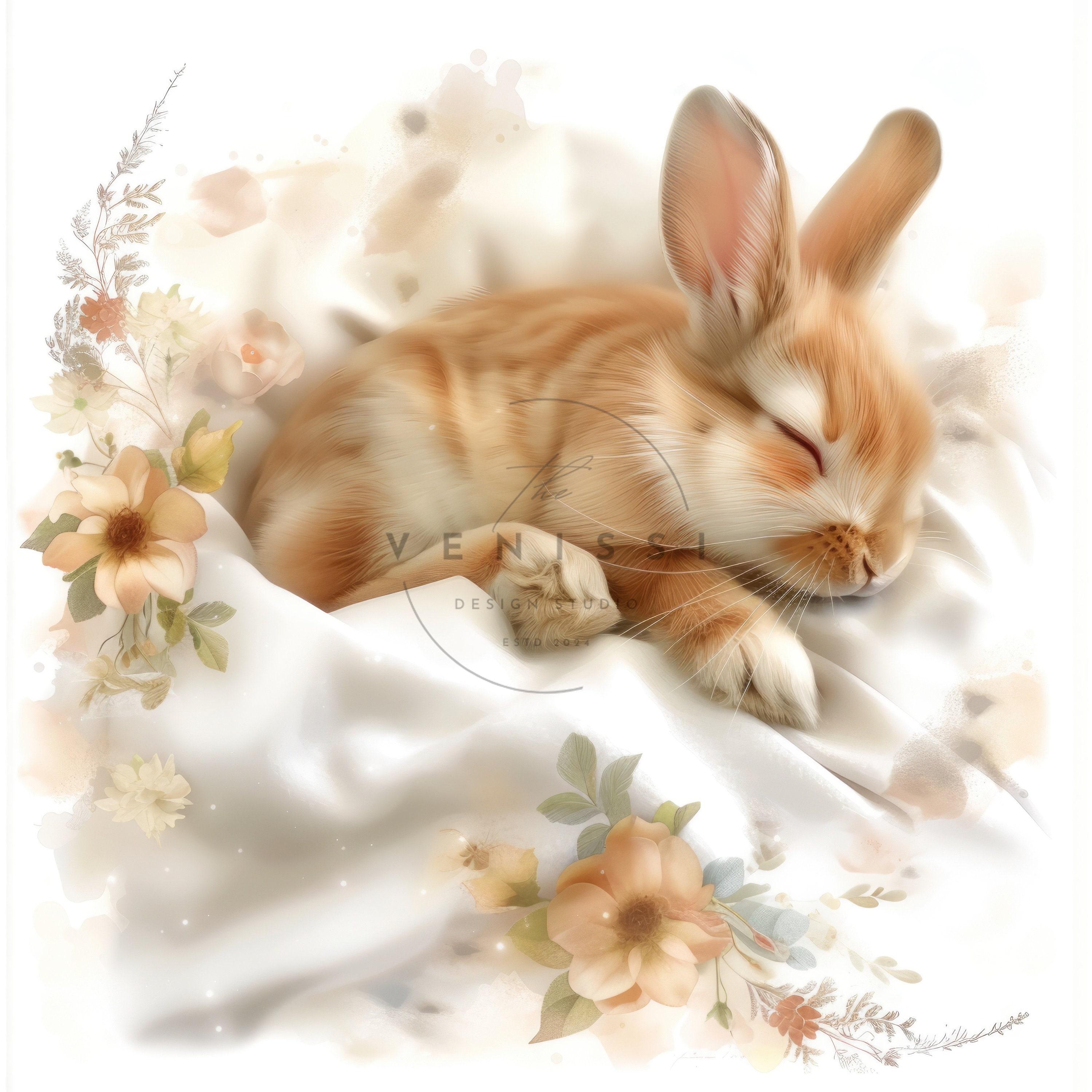 Venissidesigns Easter Bunny Sleeping Clipart High Quality 1 JPG ...