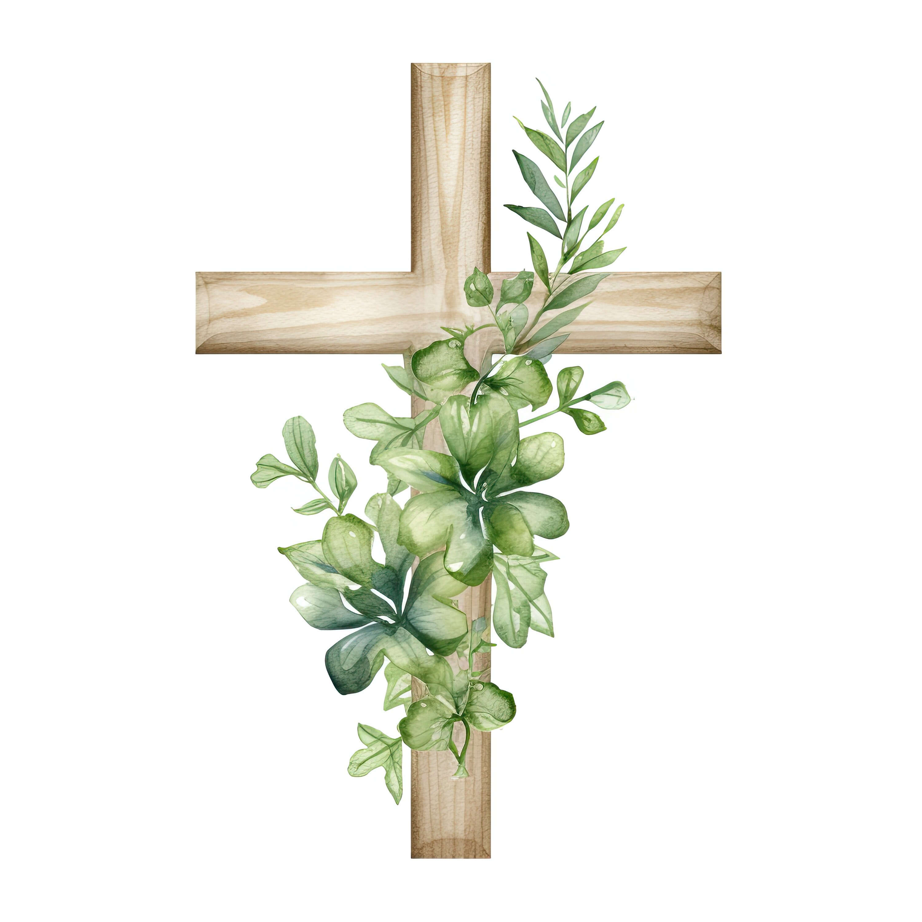 26 Easter Christian Crucifix Cross Clipart, Jpgs, Spring, Watercolor ...