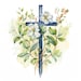 23 Easter Christian Crucifix Cross Clipart, Jpgs, Spring, Watercolor ...
