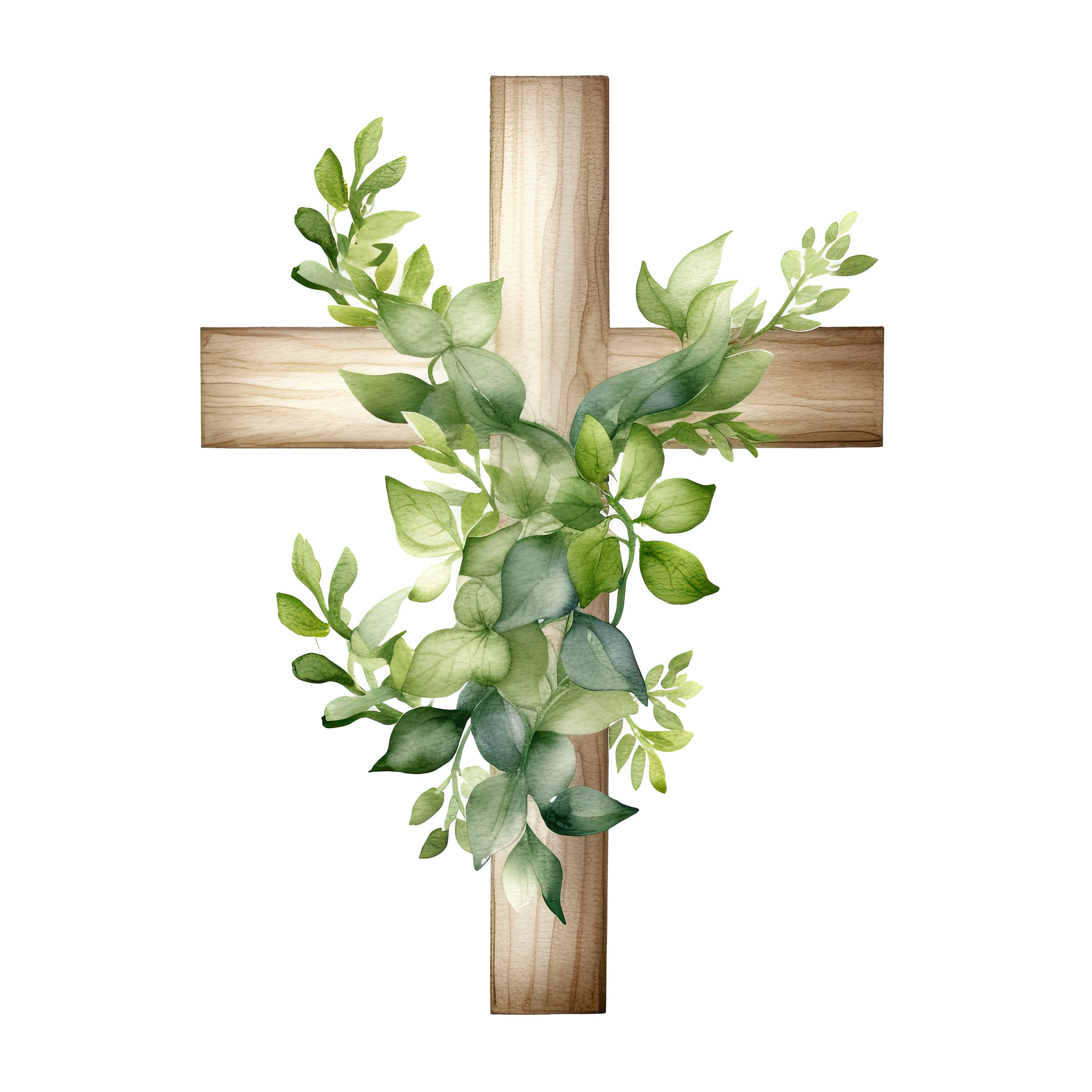 26 Easter Christian Crucifix Cross Clipart, Jpgs, Spring, Watercolor ...