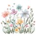 12 Vintage Wildflowers Clipart Bundle, Spring Flowers Clipart Set ...