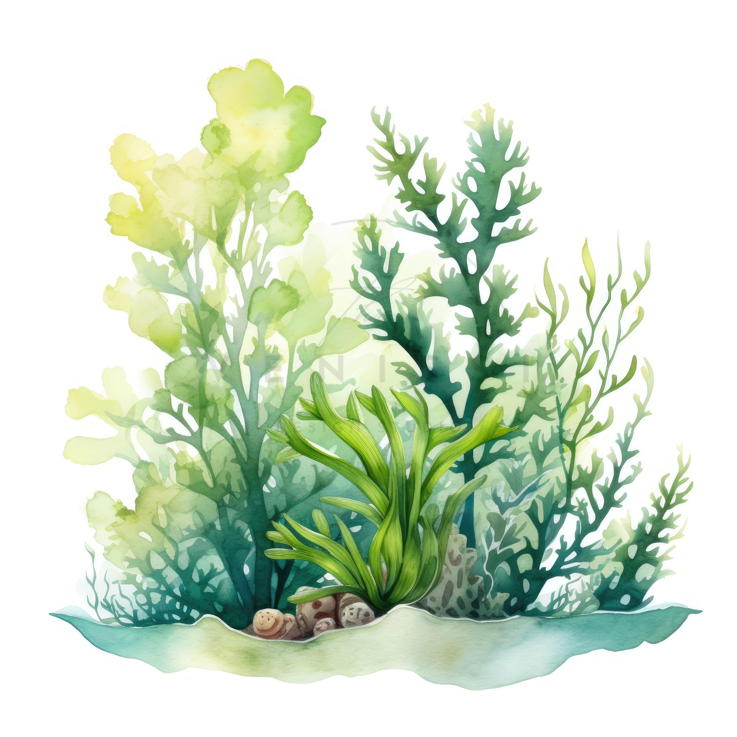 14 Underwater Coral Reef Plants Clipart, Watercolor Coral Reef Clip Art ...