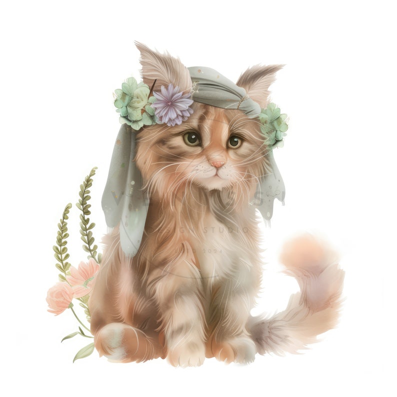 10 Ragdoll Cat Clipart Set, Fluffy Cat Cliparts, High Quality Jpgs ...