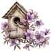 12 Vintage Bird House Clipart Pack, Watercolor Bird House Clip Art ...
