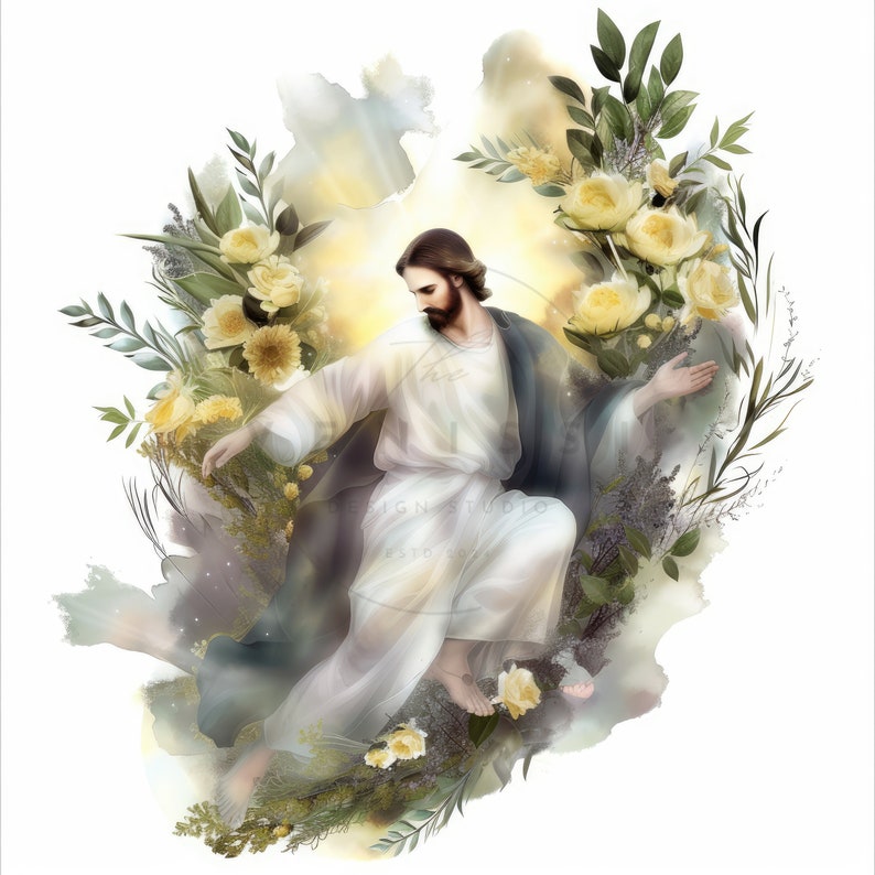 10 Jesus Christ is Risen Clipart, Ressurection Clipart, Watercolor ...