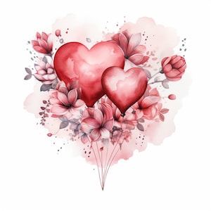 24 Valentine's Day Hearts Clipart, Hearts Jpgs, Hearts Sublimation ...
