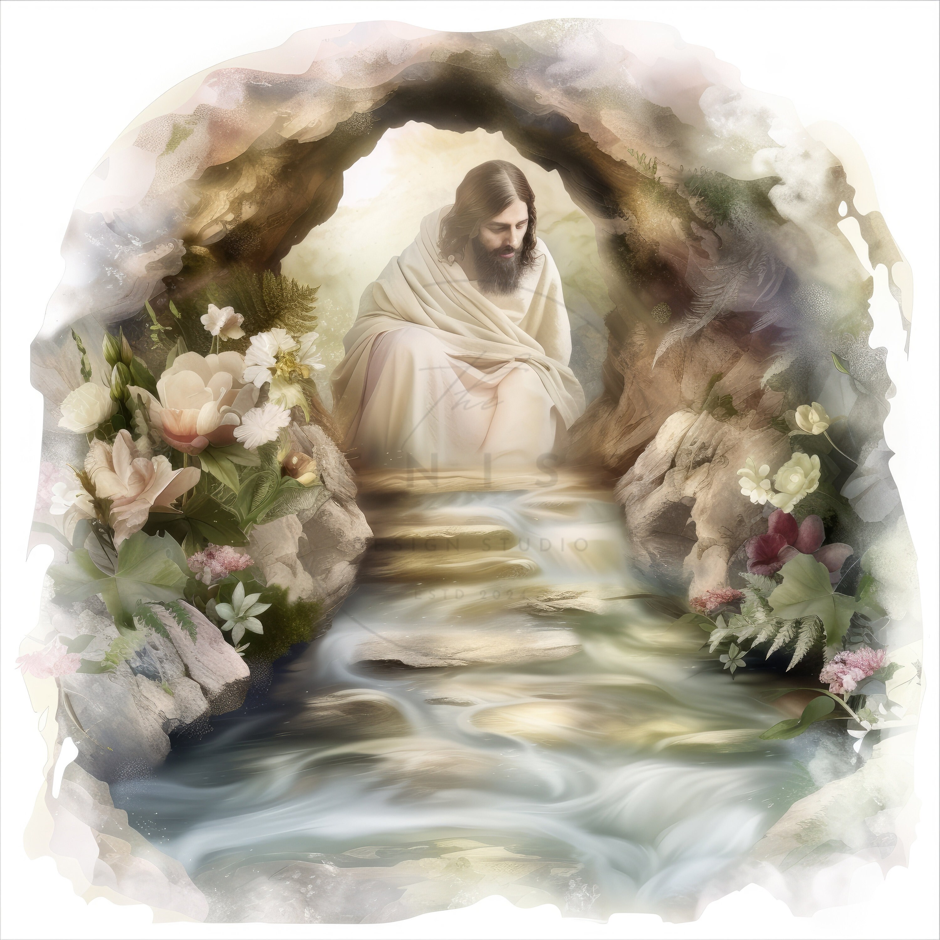 10 Jesus Christ is Risen Clipart, Ressurection Clipart, Watercolor ...
