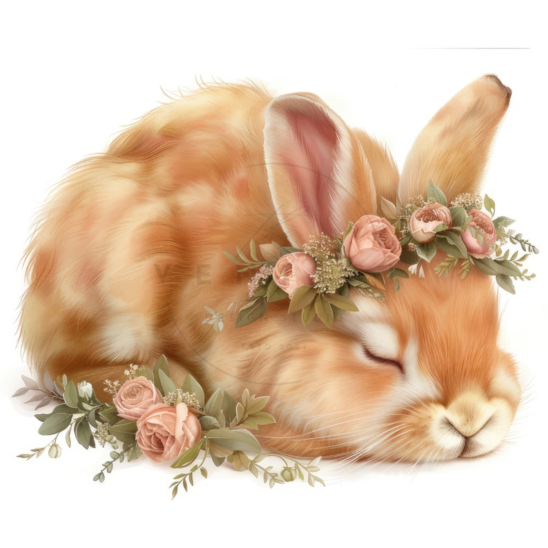 12 Easter Bunny With Basket Clipart Set, Easter Rabbit Cliparts Bundle ...