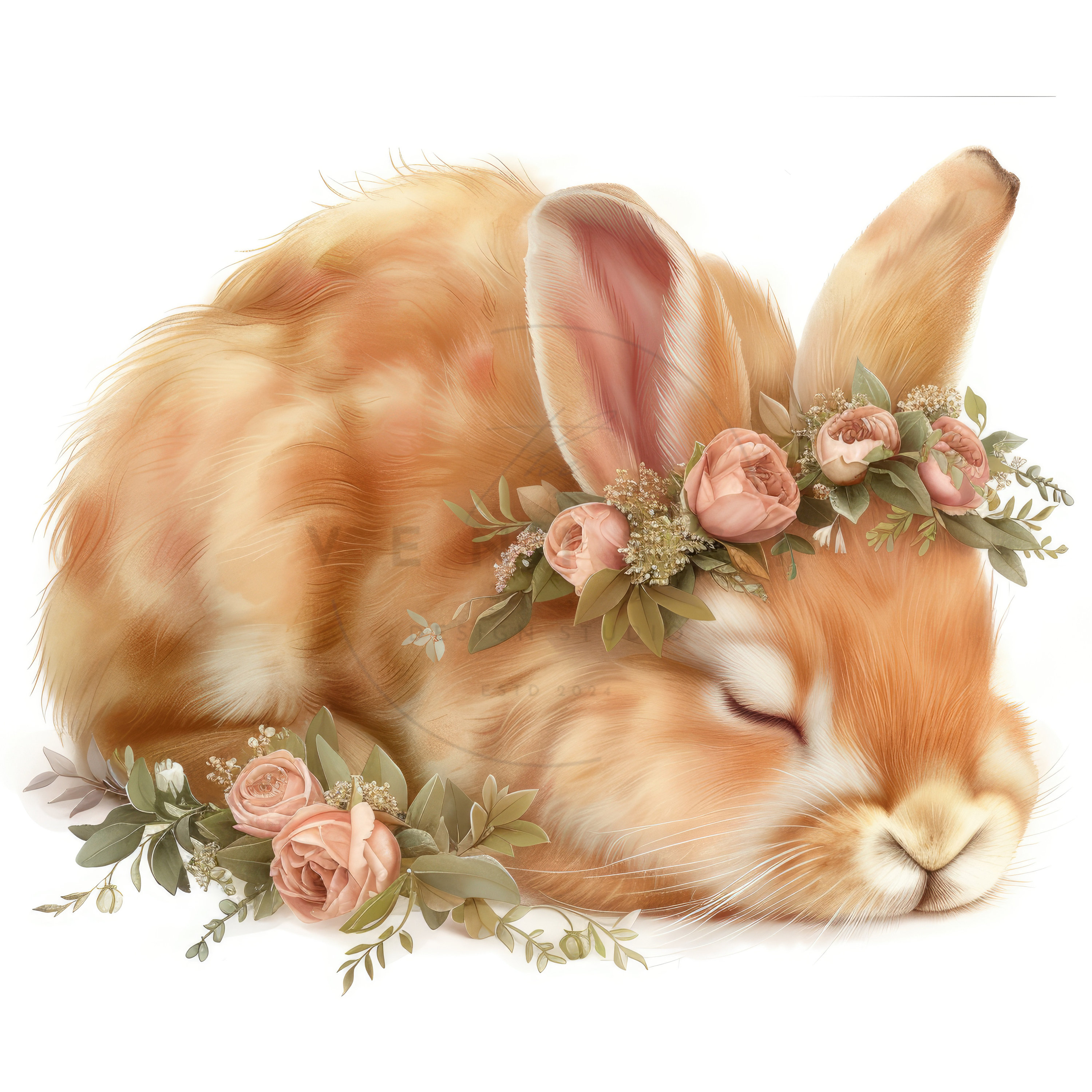 12 Easter Bunny With Basket Clipart Set, Easter Rabbit Cliparts Bundle ...