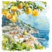 15 Italian Coast Clipart, Watercolor Amalfi Citrus Coast Clip Art ...