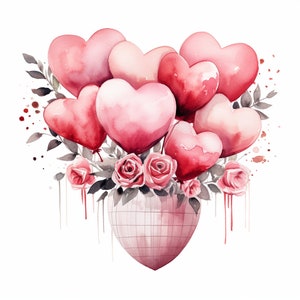 24 Valentine's Day Hearts Clipart, Hearts Jpgs, Hearts Sublimation ...