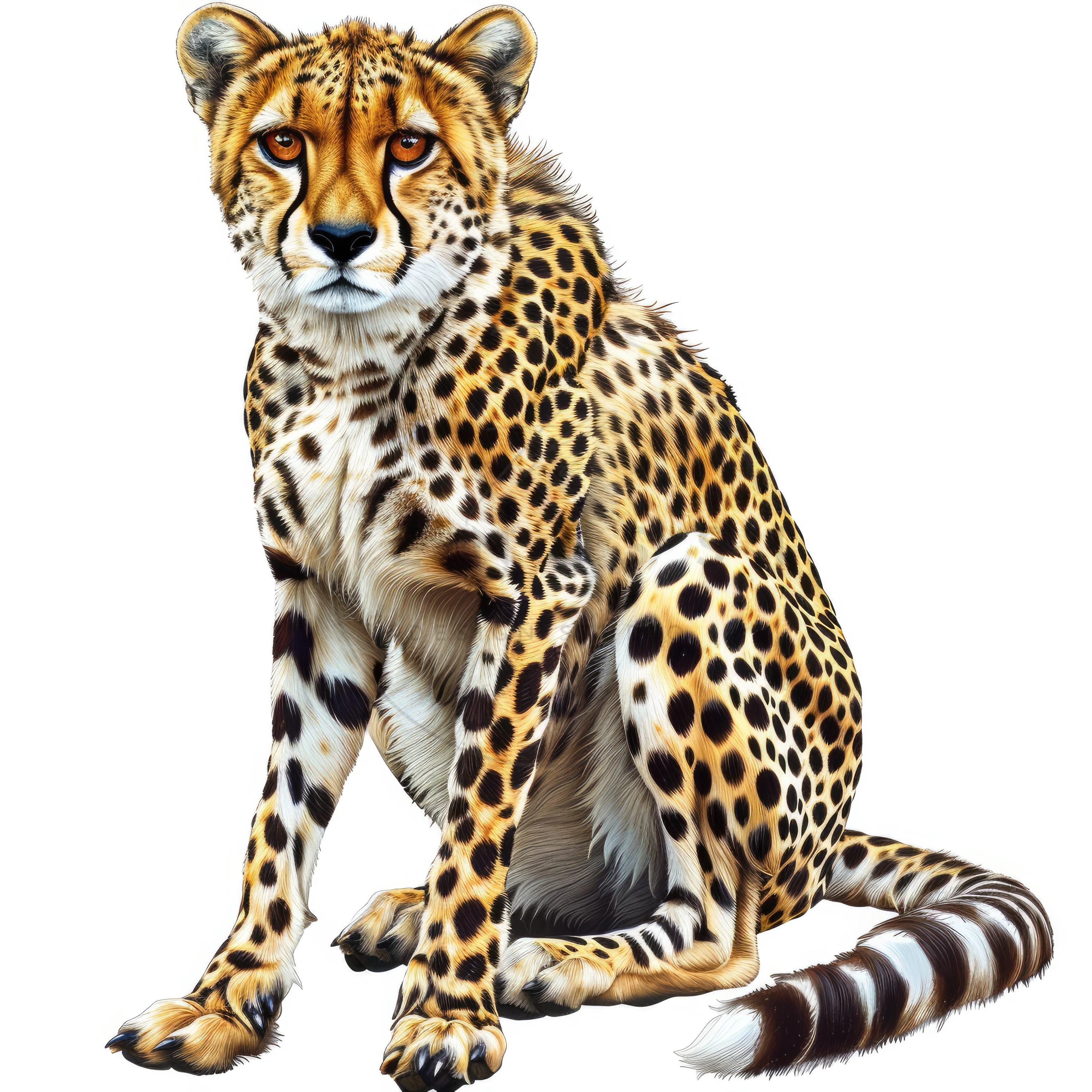 10 Cheetah Clipart, Watercolor Cheetah Print, Safari Animal Clipart ...