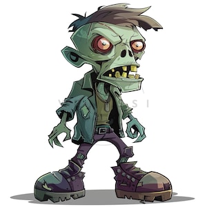 19 Zombie Clipart, Halloween Zombie Clip Art, Printable High Quality ...