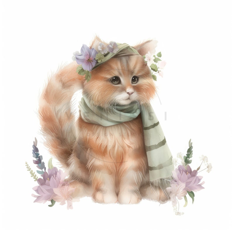 10 Ragdoll Cat Clipart Set, Fluffy Cat Cliparts, High Quality Jpgs ...