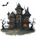 8 Spooky Manor Clipart, Halloween Manor Clipart, Printable High Quality ...