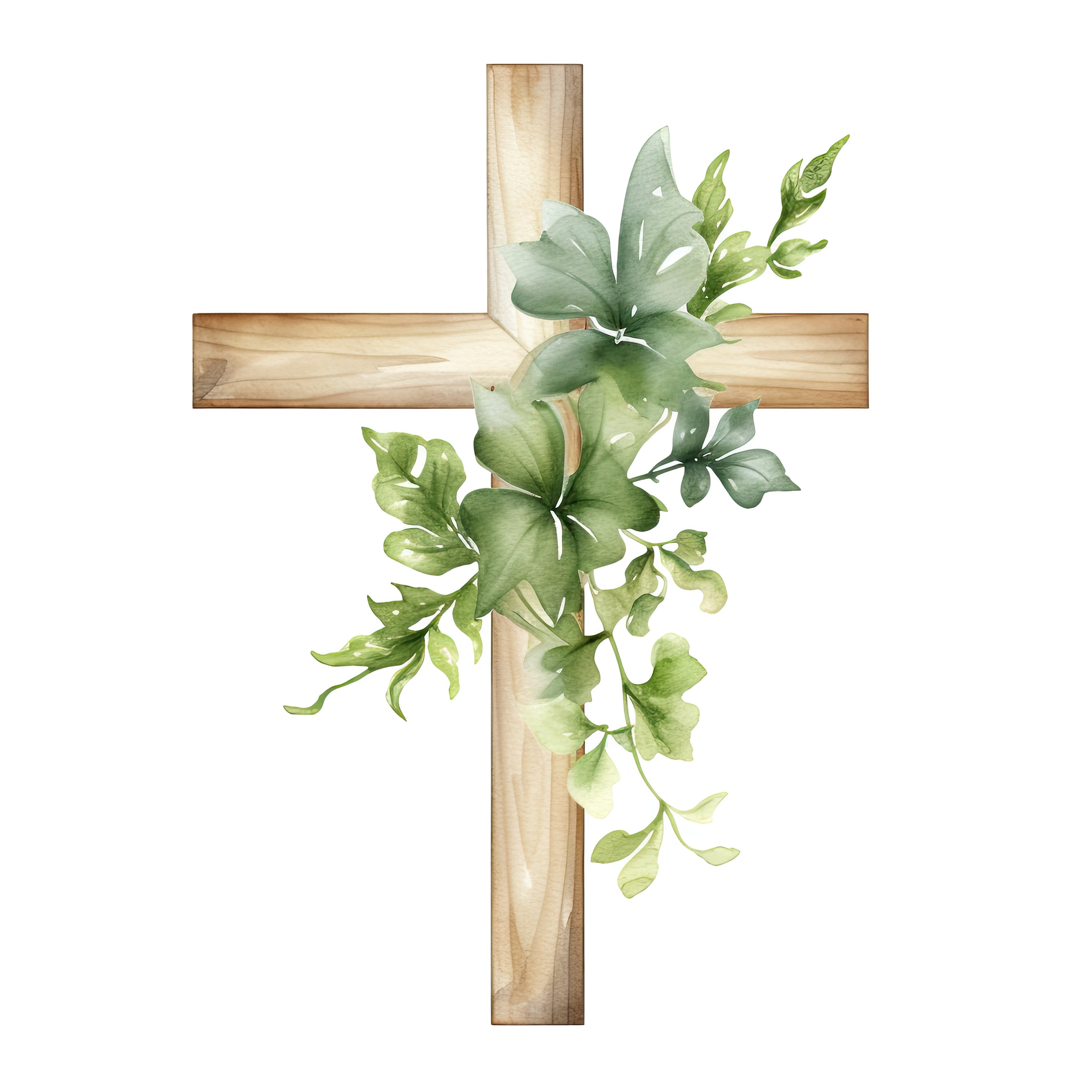 26 Easter Christian Crucifix Cross Clipart, Jpgs, Spring, Watercolor ...