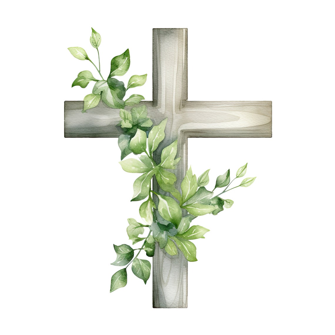 26 Easter Christian Crucifix Cross Clipart, Jpgs, Spring, Watercolor ...
