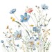 12 Vintage Wildflowers Clipart Bundle, Spring Flowers Clipart Set ...