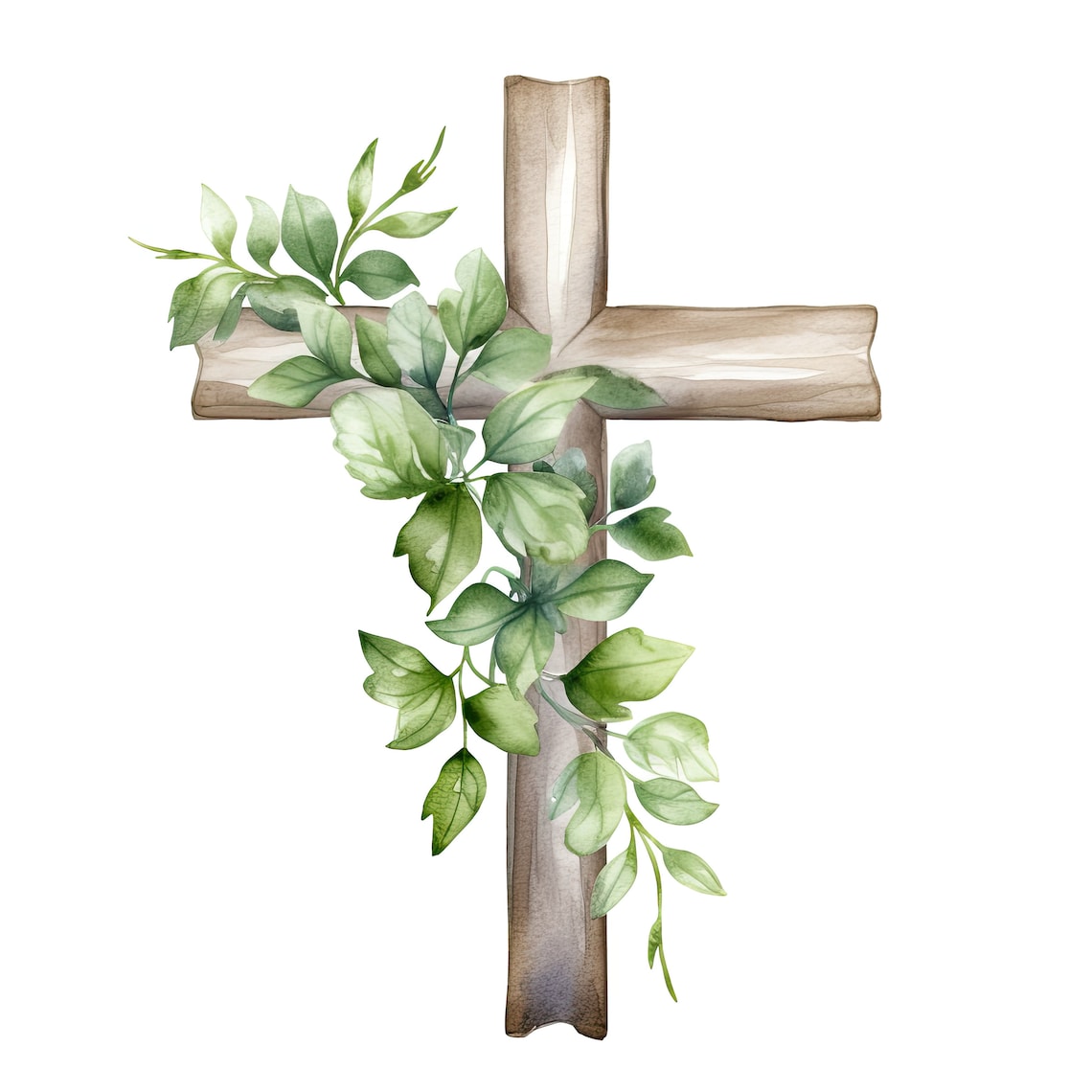 26 Easter Christian Crucifix Cross Clipart, Jpgs, Spring, Watercolor ...