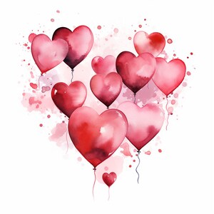 24 Valentine's Day Hearts Clipart, Hearts Jpgs, Hearts Sublimation ...