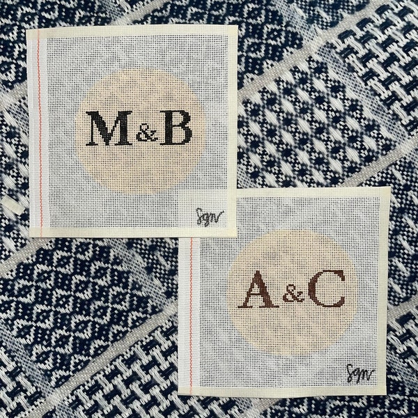 Monogram Needlepoint - Etsy