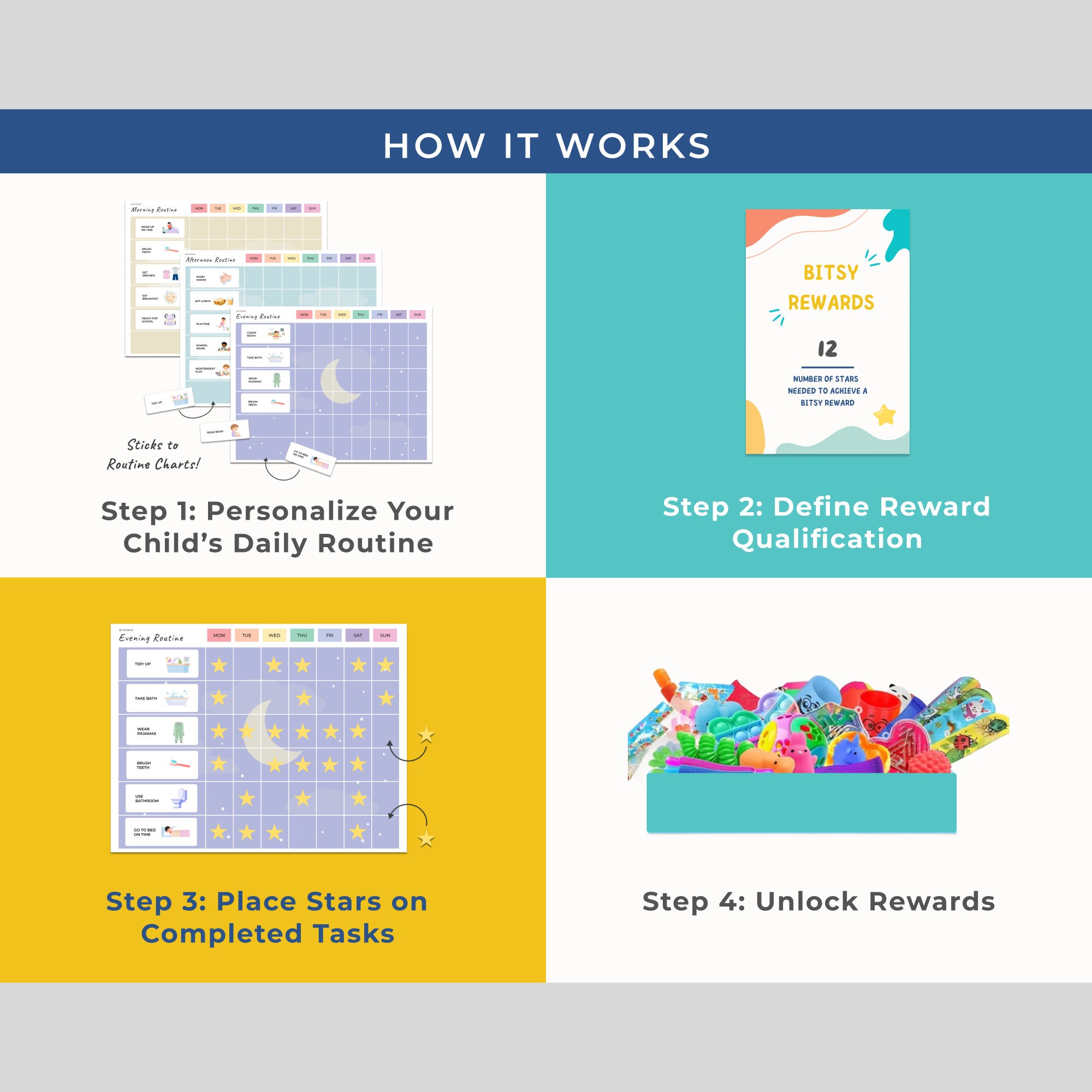 Rewards Program for Kids Routine Chart for Kids Rewards for Kids ...