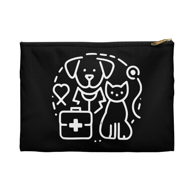 Veterinary Medicine Accessory Pouch, Dog and Cat Design, Veterinarian ...