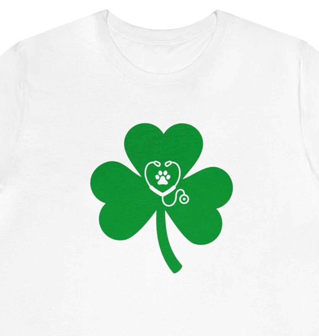 Shamrock, Stethoscope, Paw Print T-shirt | St. Patrick's Day ...